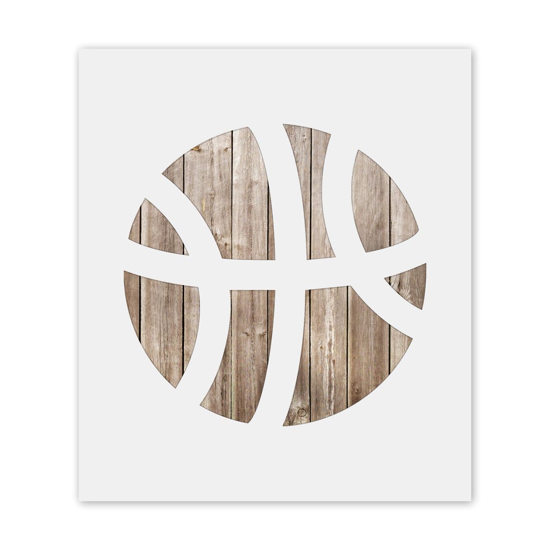 Geometric Basketball Mylar Stencil Sports Crafting Template Reusable ...