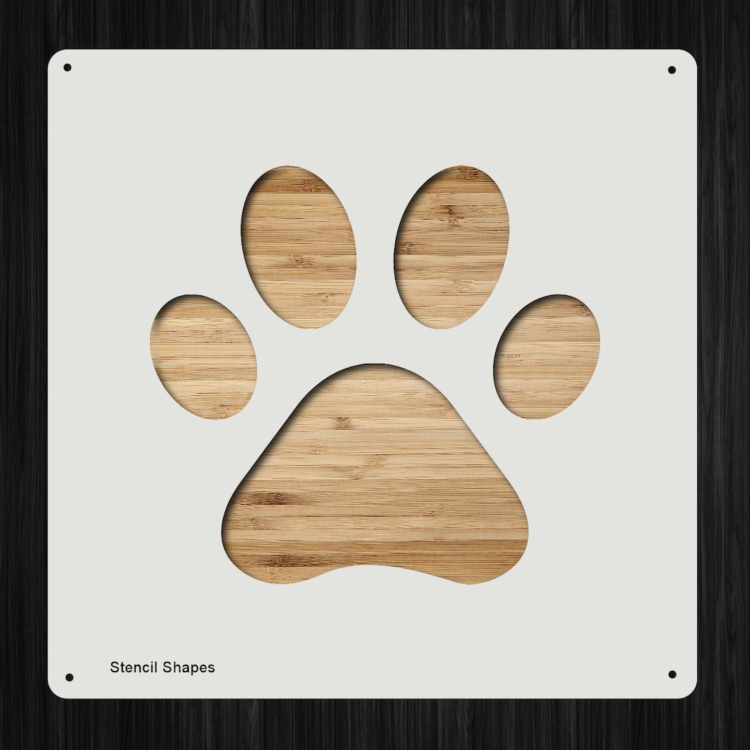 Paw Print Plastic Mylar Stencil Painting, Walls, Crafts, Signs, Item ...