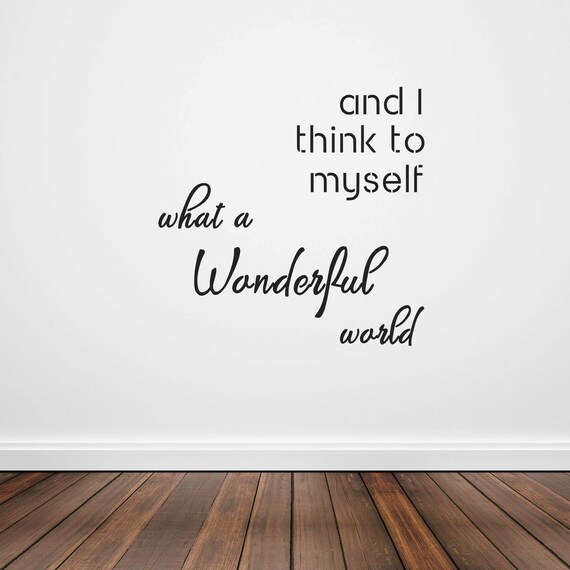 What A Wonderful World Stencil Plastic Mylar Stencil for - Etsy