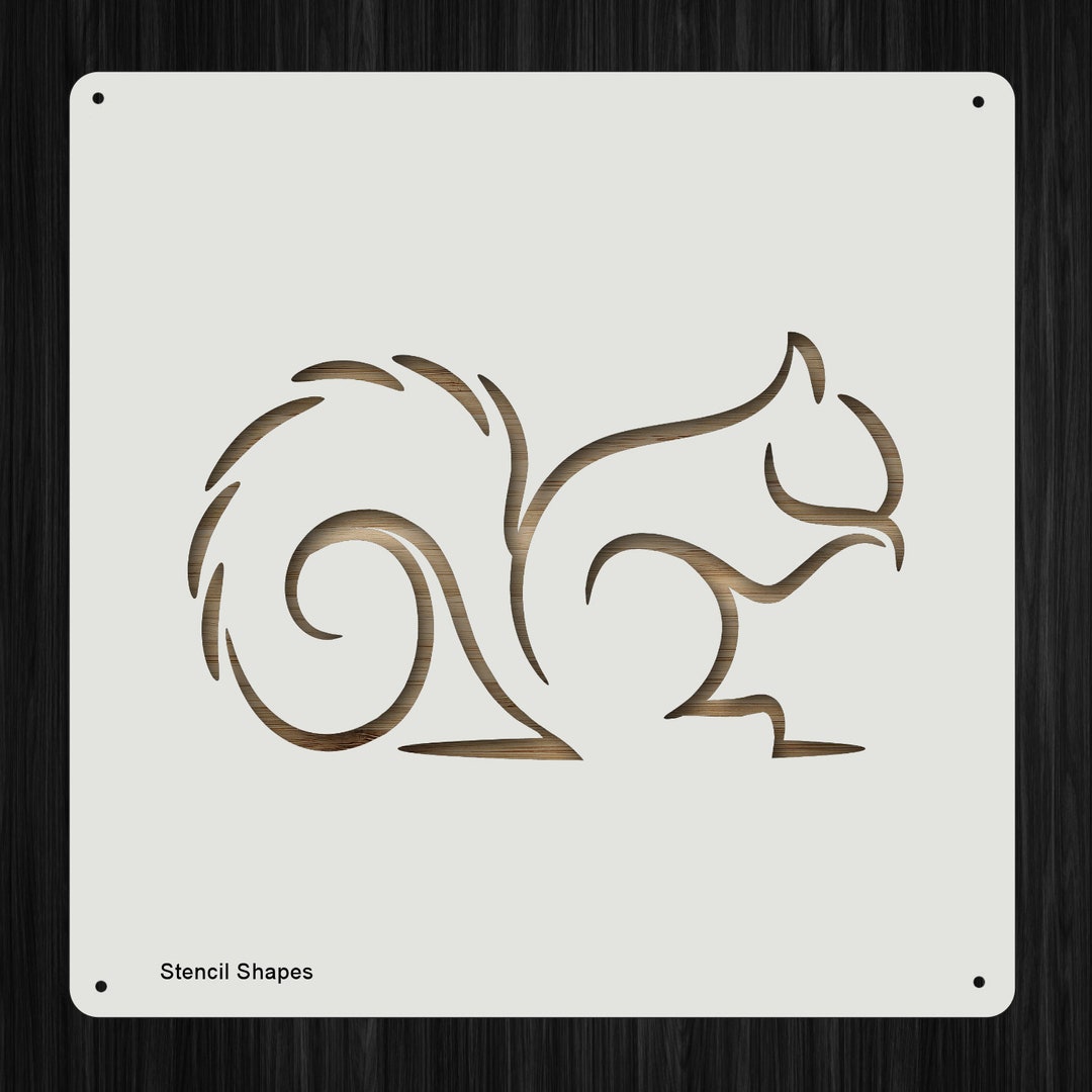 Squirrel, Fall, DIY Plastic Stencil Acrylic Mylar Reusable 92731 - Etsy