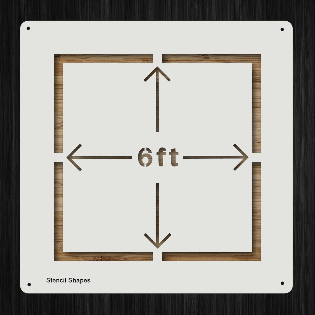 Social Distancing 6 Feet Plastic Mylar Stencil Painting - Etsy