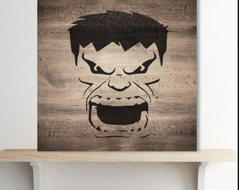 Hulk Face Painting Stencil - Etsy