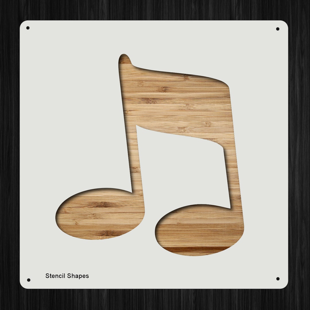 Music Double Note Plastic Mylar Stencil Painting Walls - Etsy