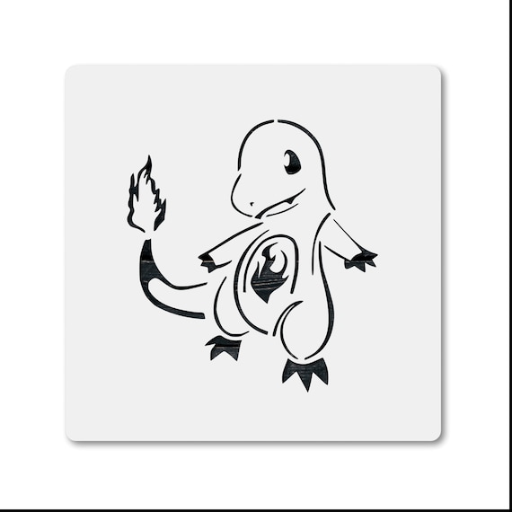 Charmander Pokemon Stencil Plastic Mylar Stencil for | Etsy