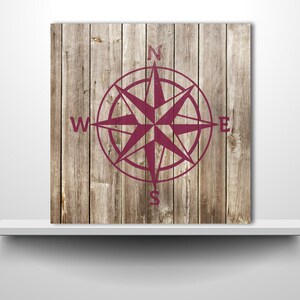 Compass Rose, Stencil Plastic Mylar Stencil for Painting, Walls, Crafts ...