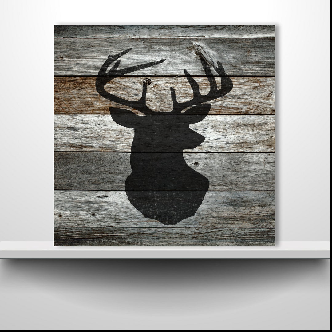 Stag Deer Shabby, Stencil Plastic Mylar Stencil for Painting, Walls ...