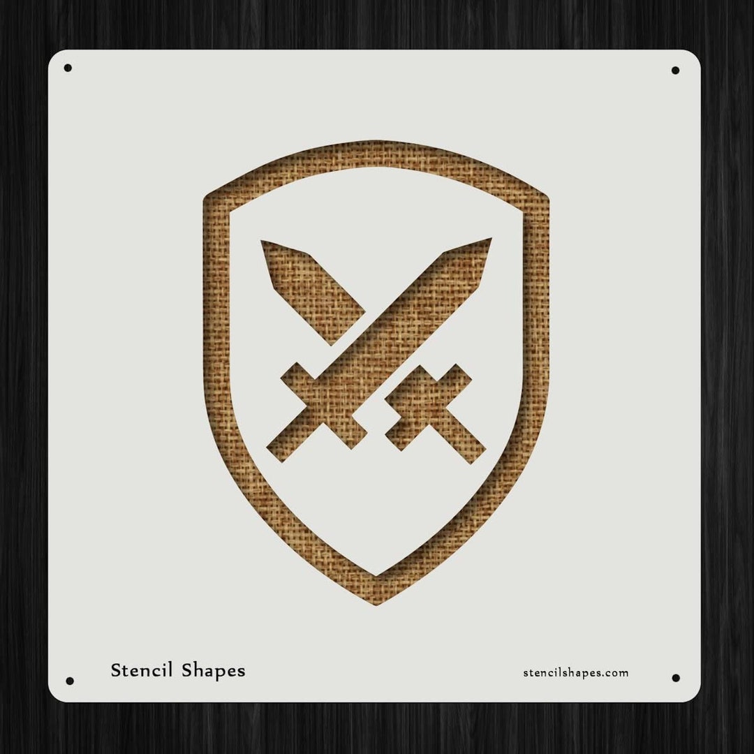 Shield Crest Cross Family Medieval Style 19450 DIY Plastic Stencil ...