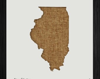 Illinois Stencil - Etsy