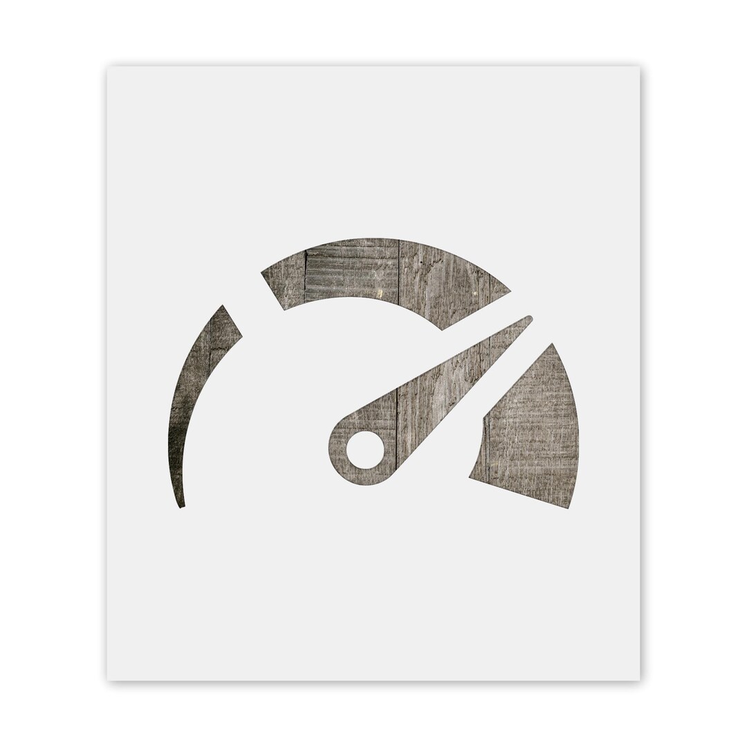 Speedometer Silhouette Mylar Stencil for Crafting Racing Car Auto Decor ...
