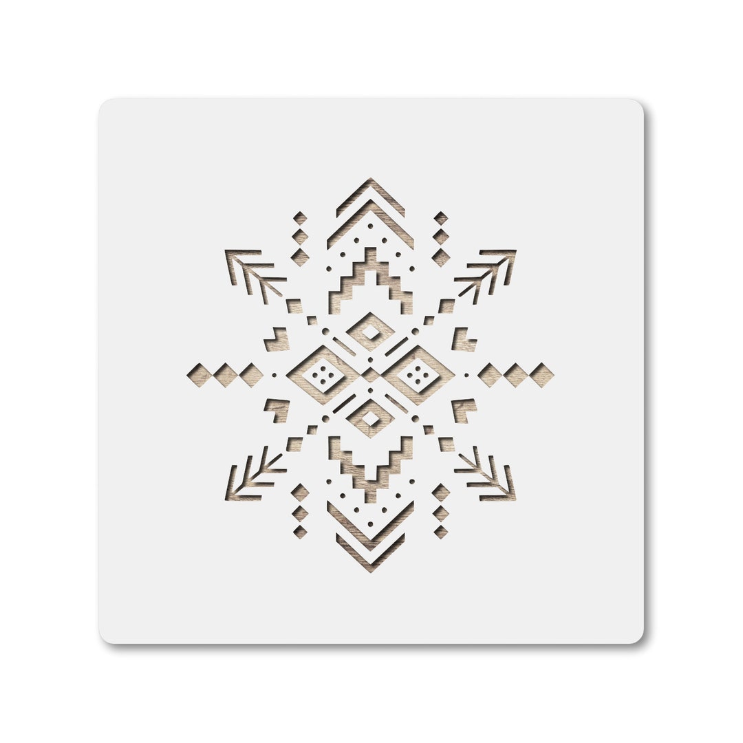 Aztec Tribal Native American, Native American Mylar Stencil Reusable ...