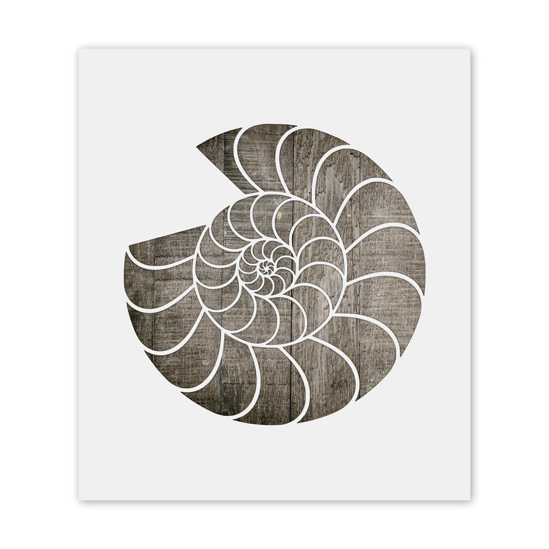 Nautilus Shell Spiral Stencil Mylar DIY Crafting Painting Scrapbooking ...