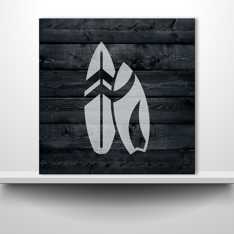 Surfboard Beach Stencil Plastic Mylar Stencil for Painting | Etsy