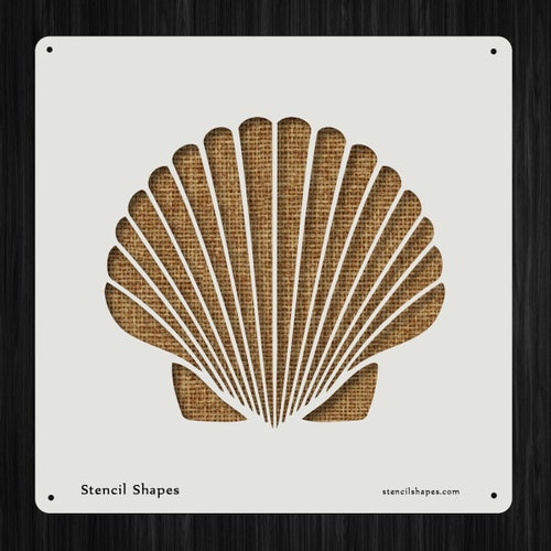 Scallop Shell Stencil - Etsy