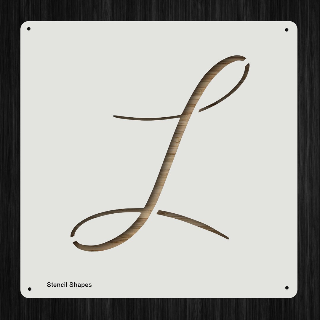 Letter L Capital Contemporary Hand 1390463, DIY Plastic Stencil Acrylic ...