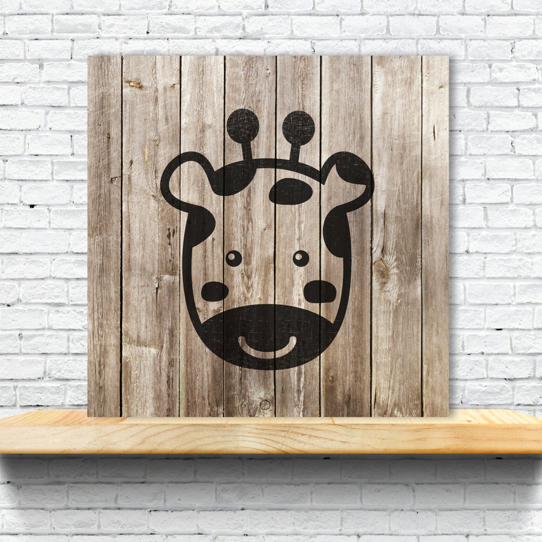 Giraffe Head, Stencil Plastic Mylar Stencil for Painting, Walls, Crafts ...