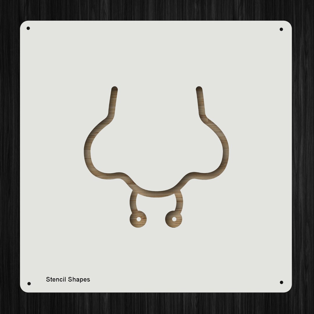 Septum Piercing Plastic Mylar Stencil Painting, Walls, Crafts, Signs ...