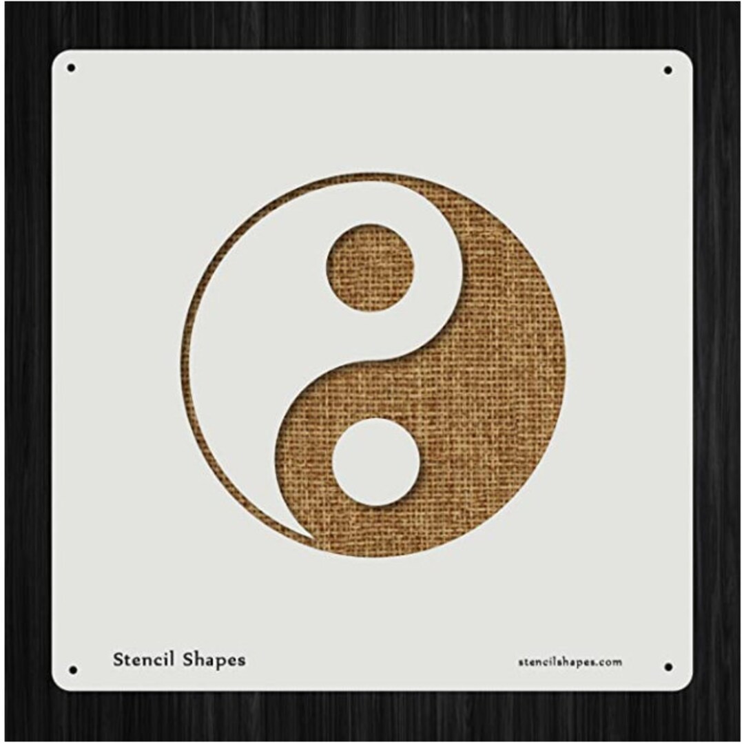 Yin and Yang Shape, Style 6467 DIY Plastic Stencil Acrylic Mylar ...