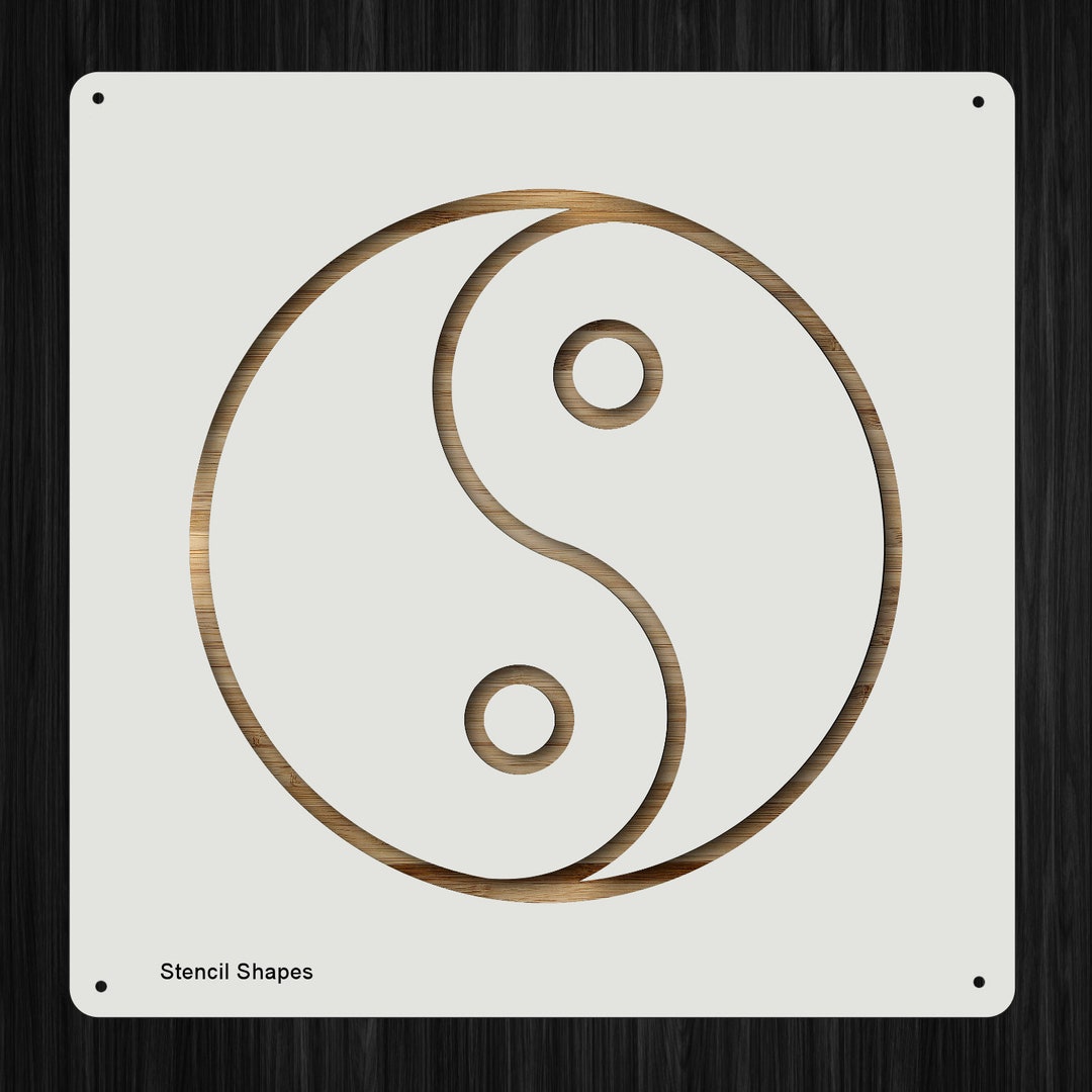 Yin and Yang Shape Style 400937 DIY Plastic Stencil Acrylic - Etsy