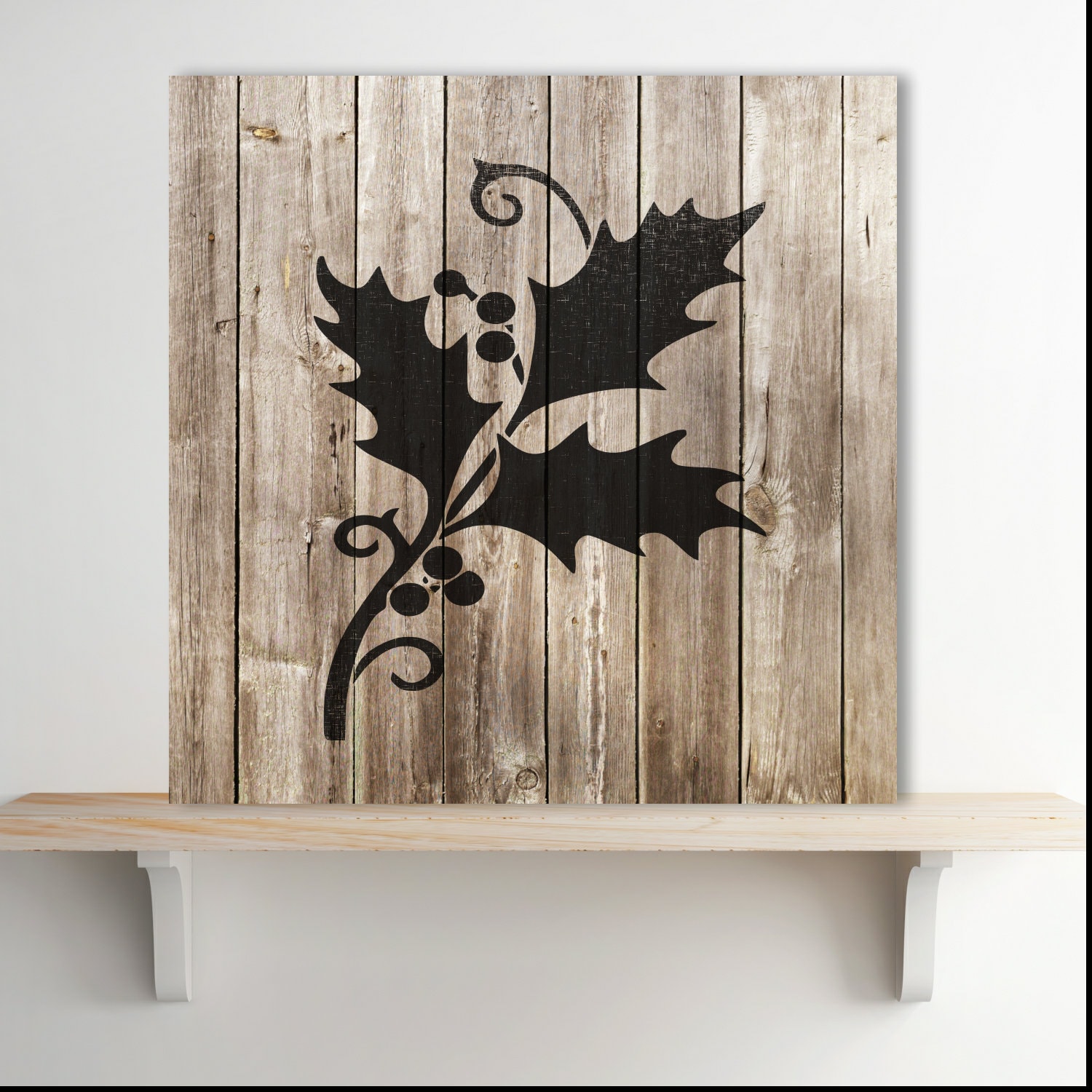 Holly Christmas Stencil Plastic Mylar Stencil for Painting - Etsy