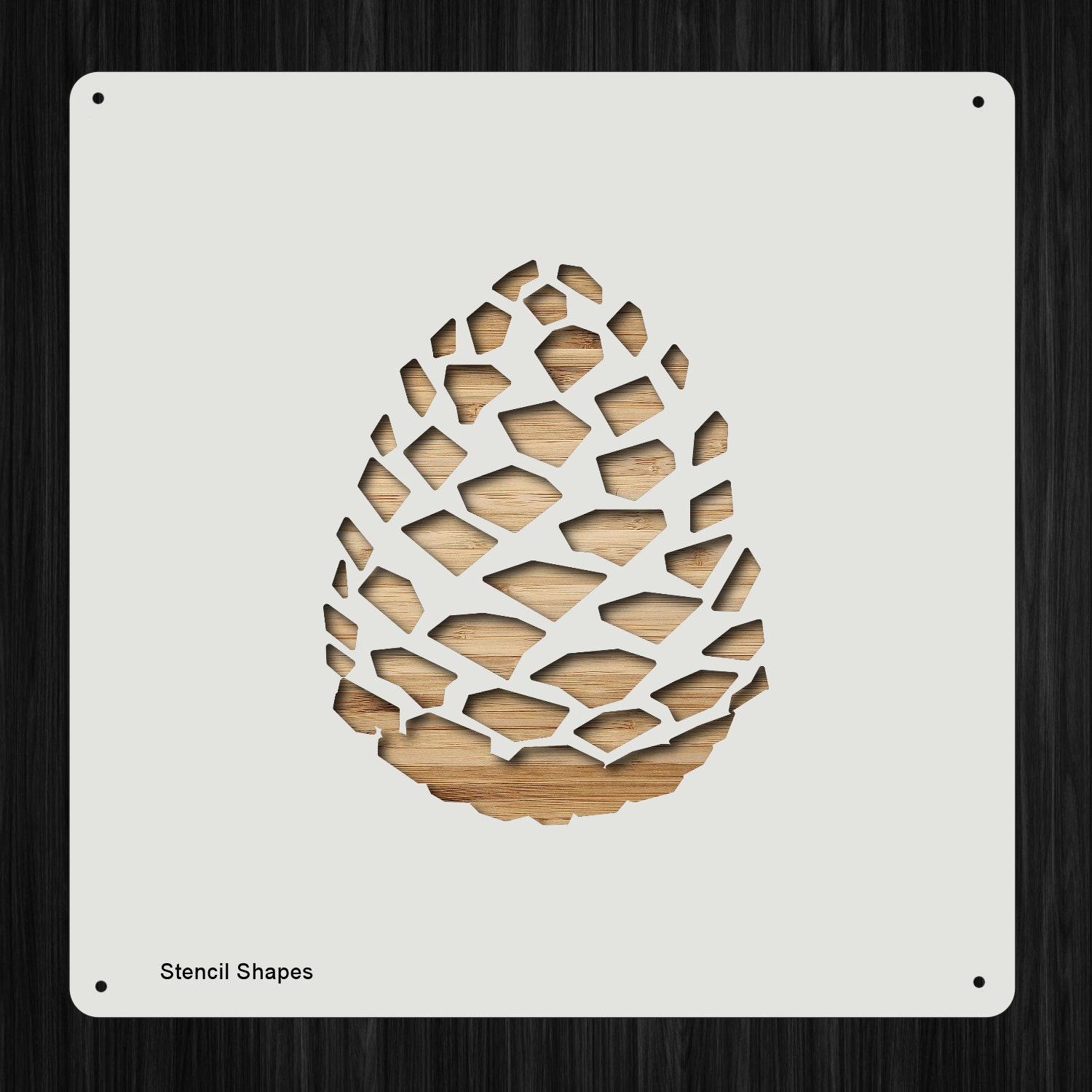 Pine Cone Stencil Border