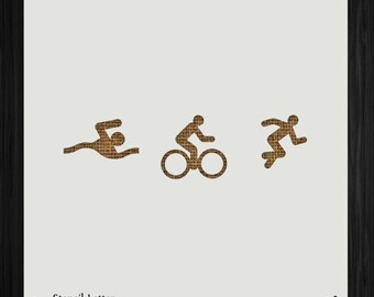 Swim Bike Run Stencil - Etsy