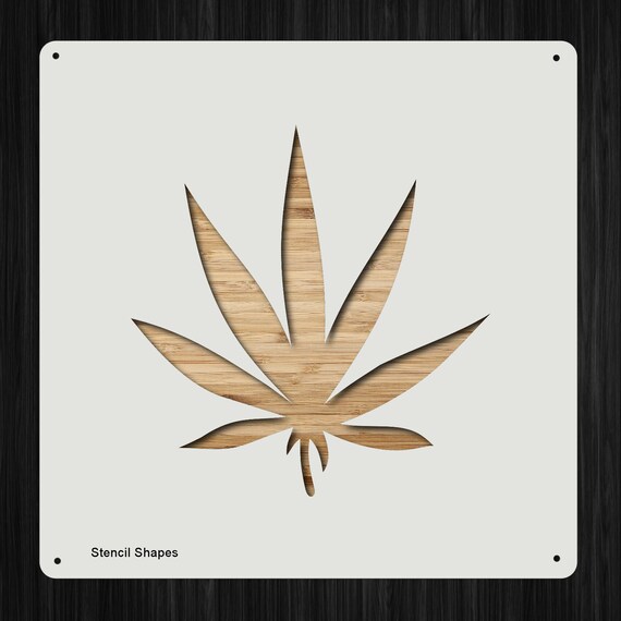 Weed Stencil Leaf