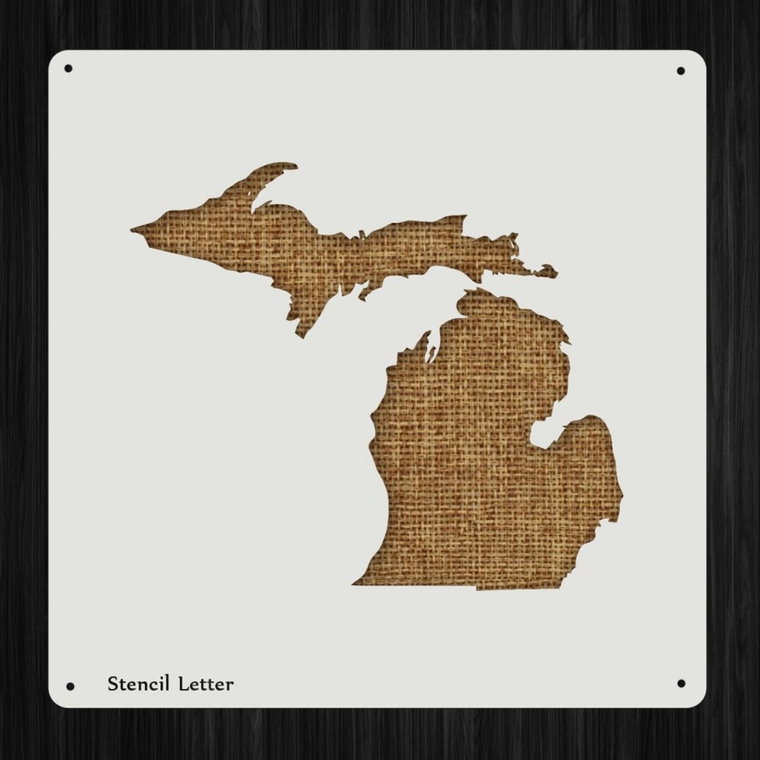 Michigan State 2-pieces Style 1008, DIY Plastic Stencil Acrylic Mylar ...