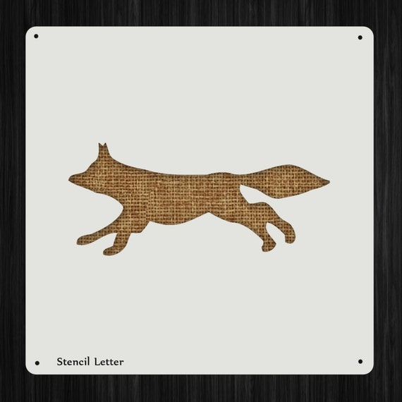 Fox Running 3044 DIY Plastic Stencil Acrylic Mylar Reusable | Etsy