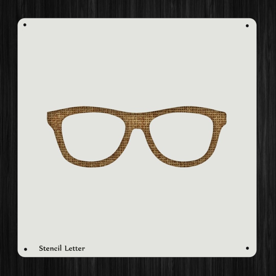 Nerd Geek Glasses Style 1390 DIY Plastic Stencil Acrylic - Etsy