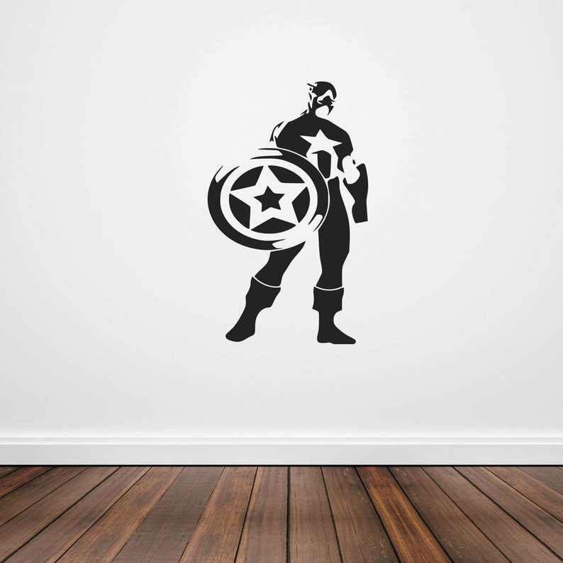 Captain America With Shield Stencil Plastic Mylar Stencil for | Etsy