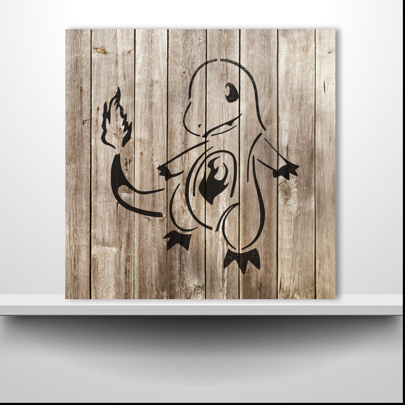 Charmander Pokemon Stencil Plastic Mylar Stencil for - Etsy