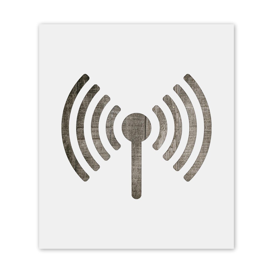 Wi-fi Wireless Internet Signal Symbol Mylar Stencil for Crafting ...