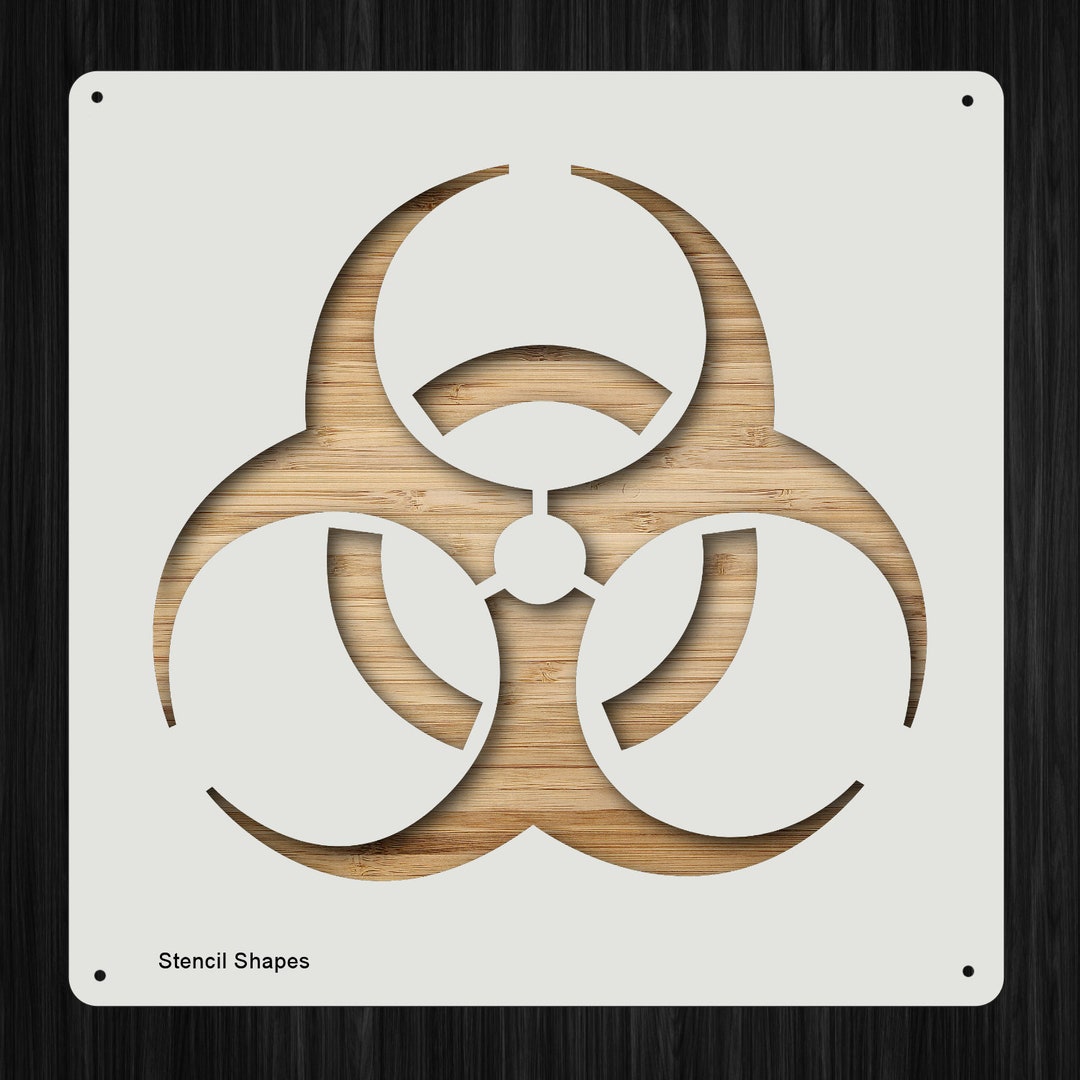 Biohazard, Warning, Virus, Universal, Toxic-waste Style 174099, Stencil ...