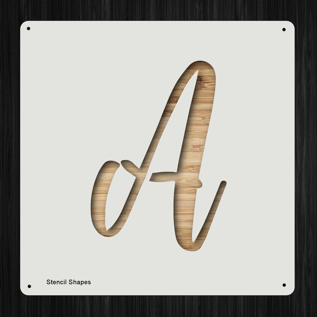 Letter A Capital Contemporary Hand 1389789, DIY Plastic Stencil Acrylic ...