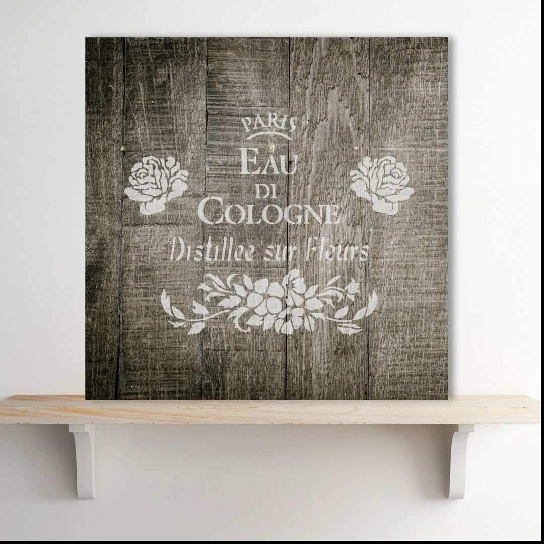 De Cologne French Vintage Stencil Plastic Mylar Stencil for - Etsy