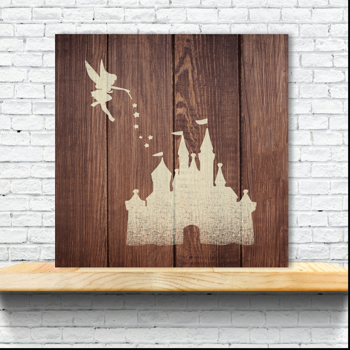 Disney Castle Tinkerbell Stencil Plastic Mylar Stencil for | Etsy