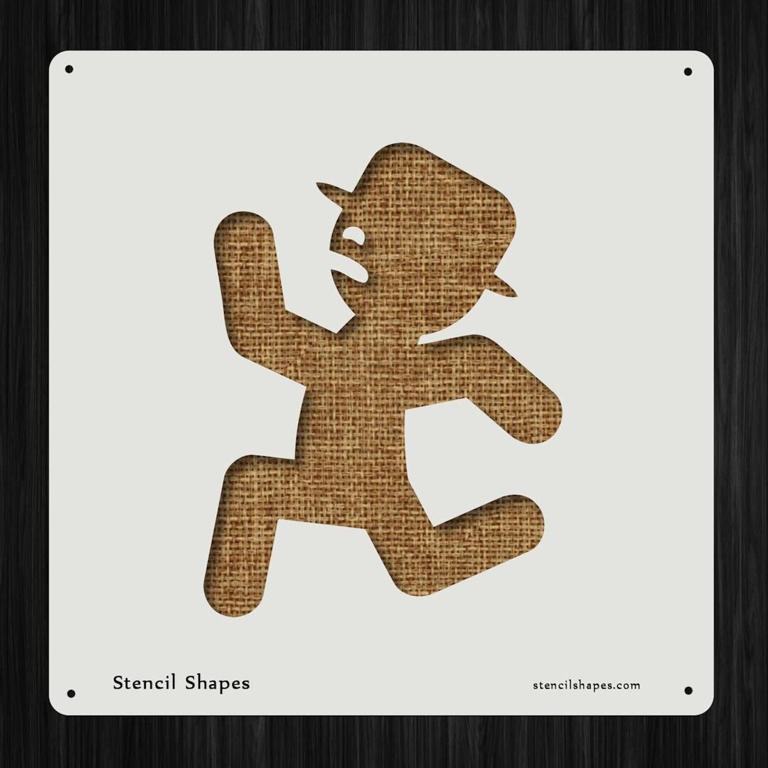 Running People Runner Man Person Style Plastic Mylar Stencil Painting ...