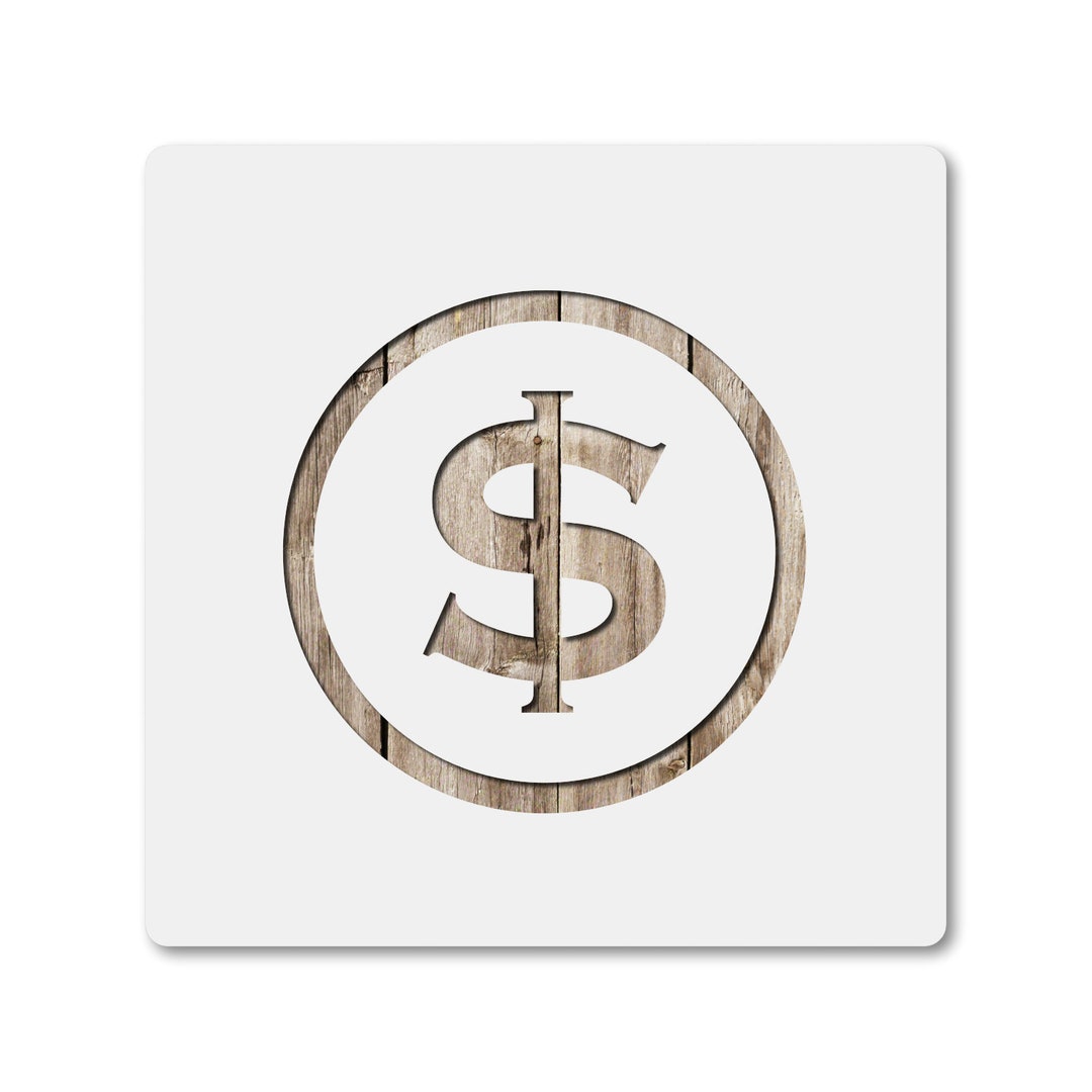 Money Dollar, Stencil Plastic Mylar Stencil for Painting, Walls, Crafts ...