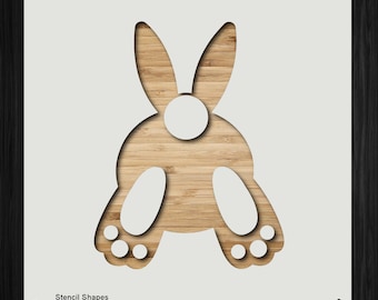 Rabbit Stencil | Etsy