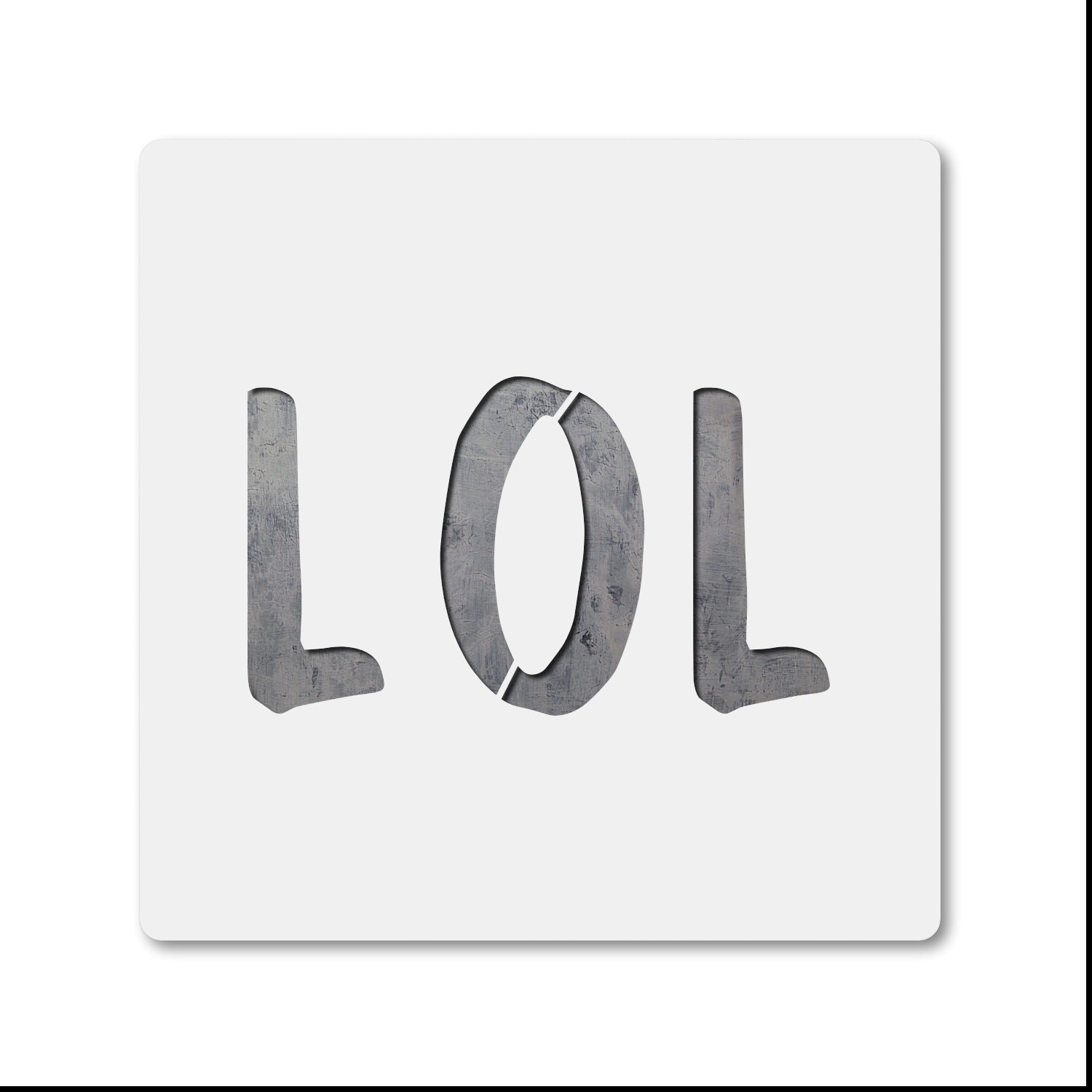LOL Text Message Laugh Out Loud Text DIY Plastic Stencil - Etsy