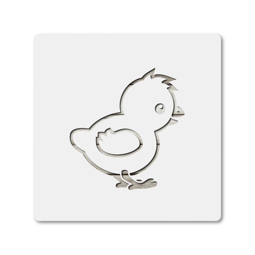 Chick, Stencil Plastic Mylar Stencil for Painting, Walls, Crafts, Signs ...