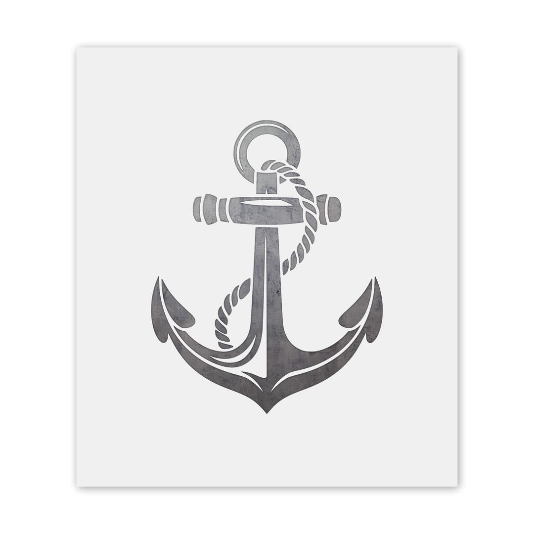 Anchor Rope Nautical Theme Mylar Stencil for Crafting and Decorating ...