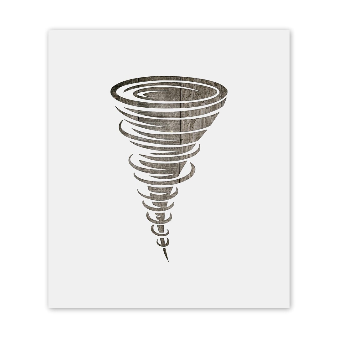 Black Spiral Tornado Vortex Stencil Mylar Craft Template for Unique ...