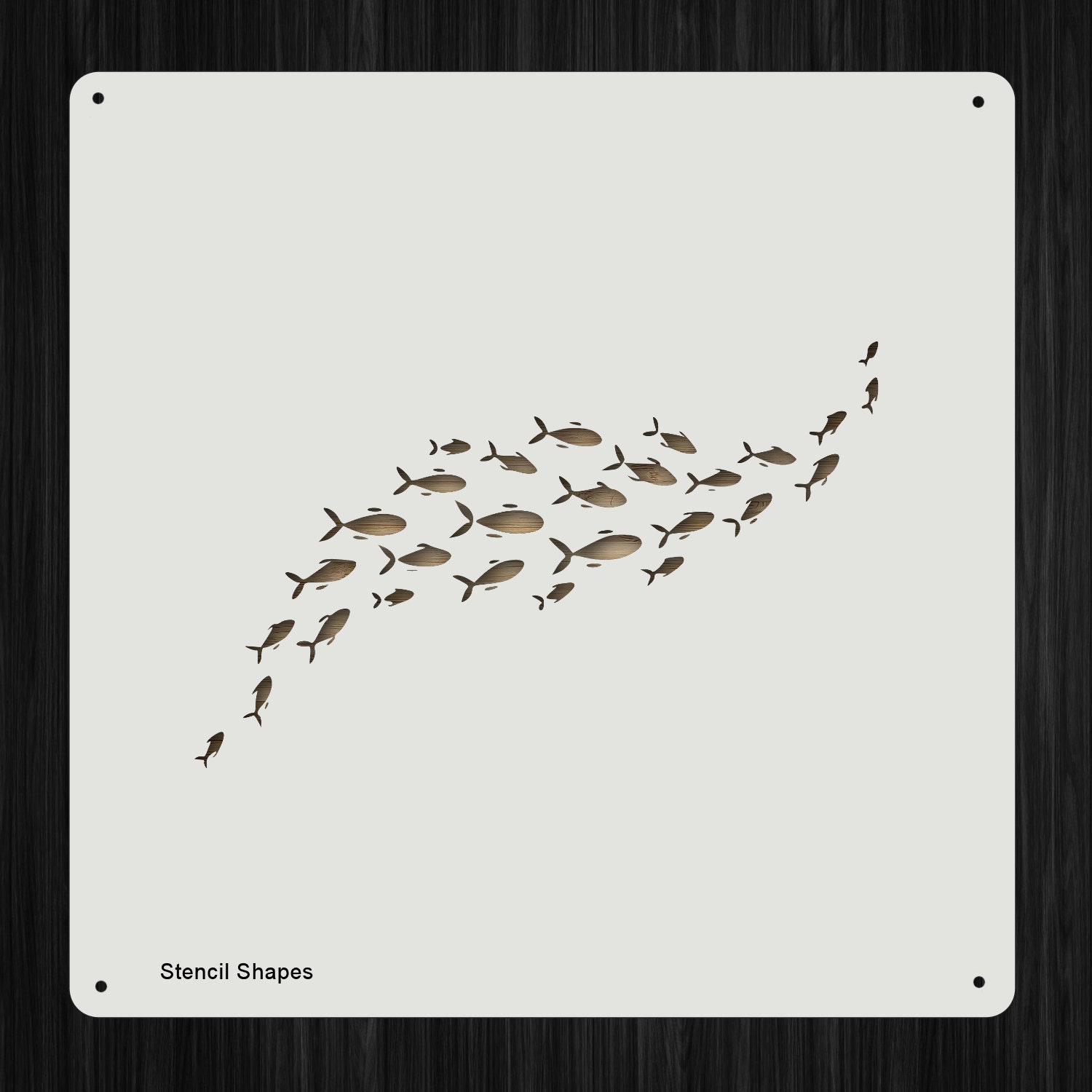 School Of Fish Stencil