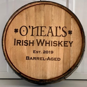 Bourbon Barrel Head - Quarter Barrel - Pub Sign - Custom Gift - Etsy