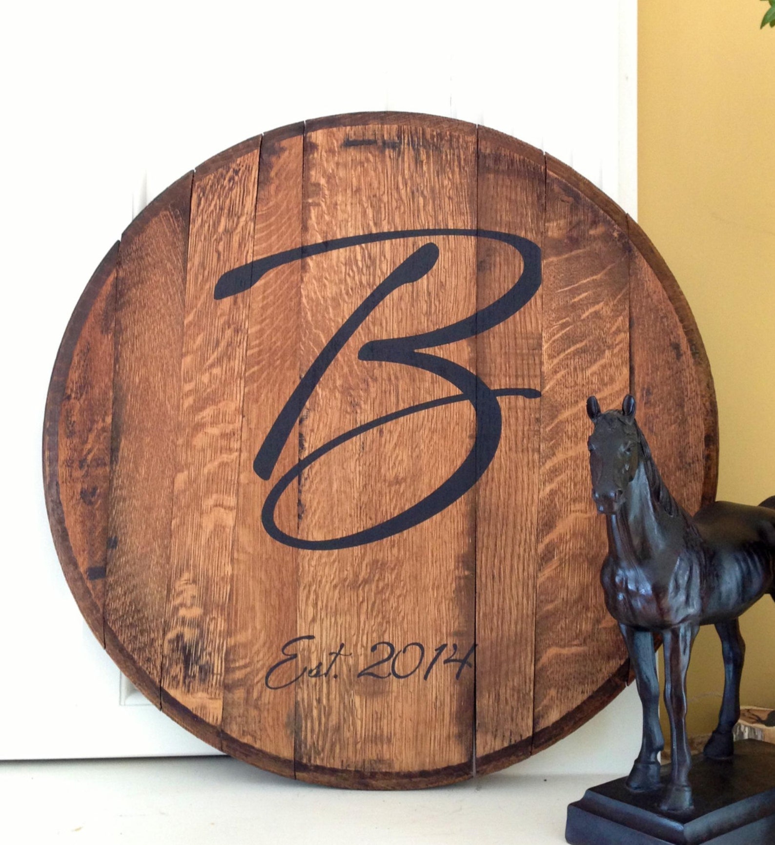 Personalized Monogram Barrel Head Great Wedding Gift. - Etsy