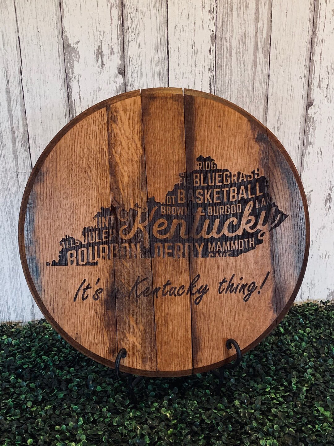 Kentucky Bourbon Wood Sign, Bourbon Barrel Sign, Kentucky State Rustic ...