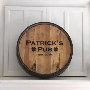 Bourbon Barrel Head - Quarter Barrel - Pub Sign - Custom Gift - Etsy