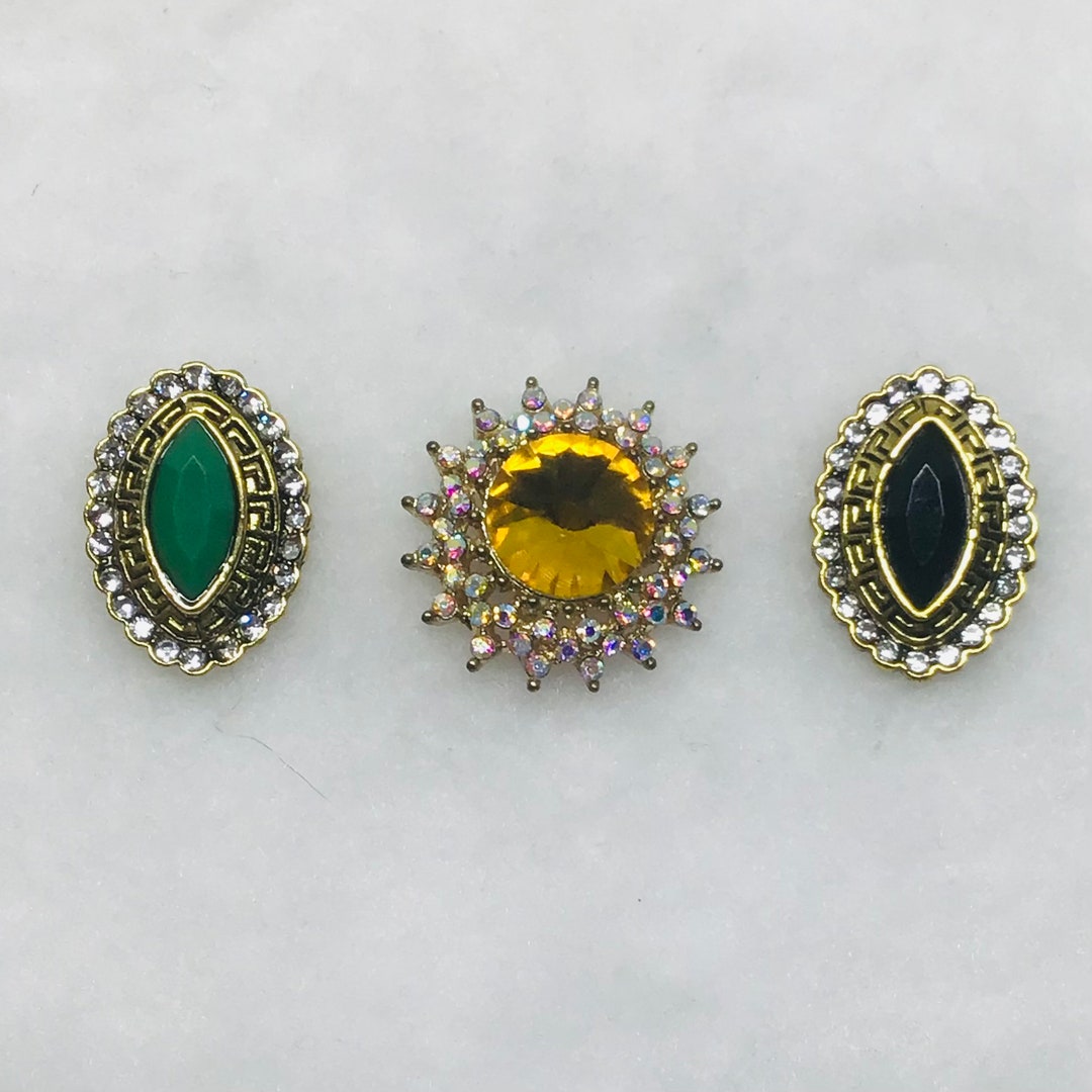 Golden Snap Buttons; Interchangeable 18mm Snap Buttons: Snap Button ...