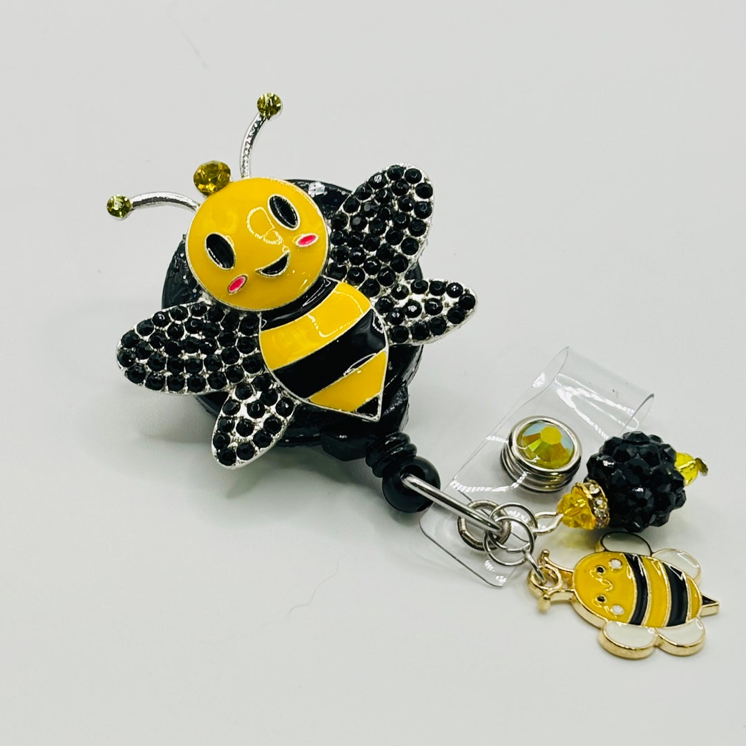 Bumble Bee, Retractable Badge Holder Nurse Retractable Reel ID Badge ...